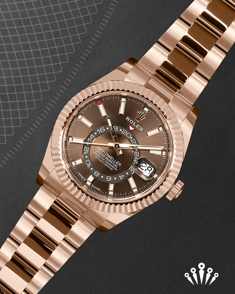 Rolex Sky Dweller 18K Rose Gold | Pride & Pinion | Luxury Watch Dealers